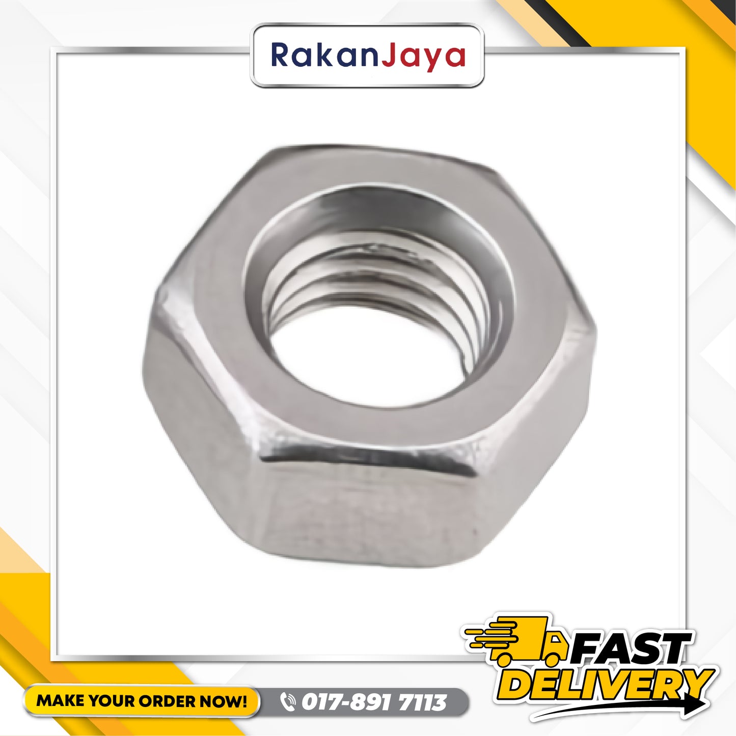 STAINLESS STEEL (SS) NUT – Rakan Jaya Hardware