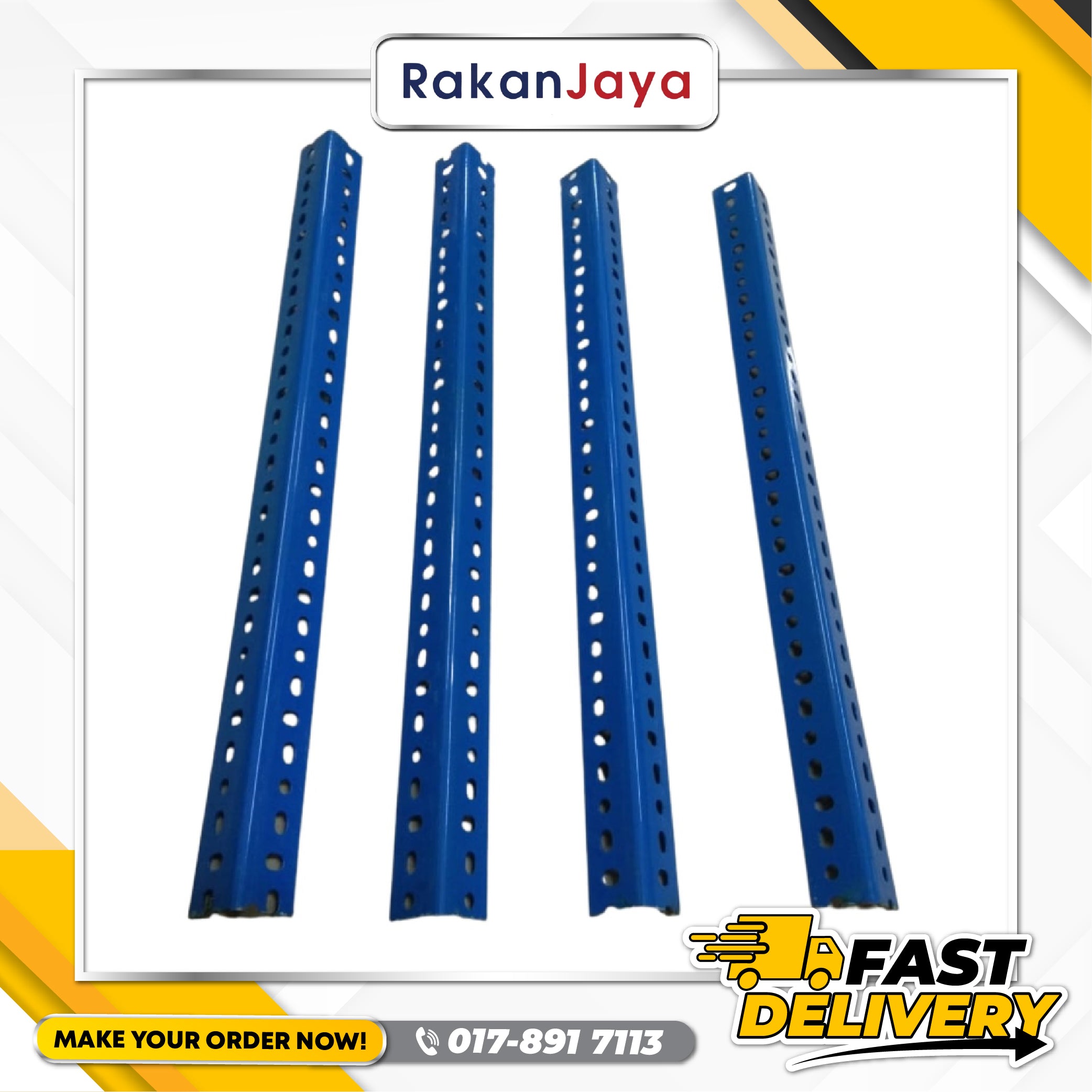 SLOTTED ANGLE BAR BLUE COLOR – Rakan Jaya Hardware