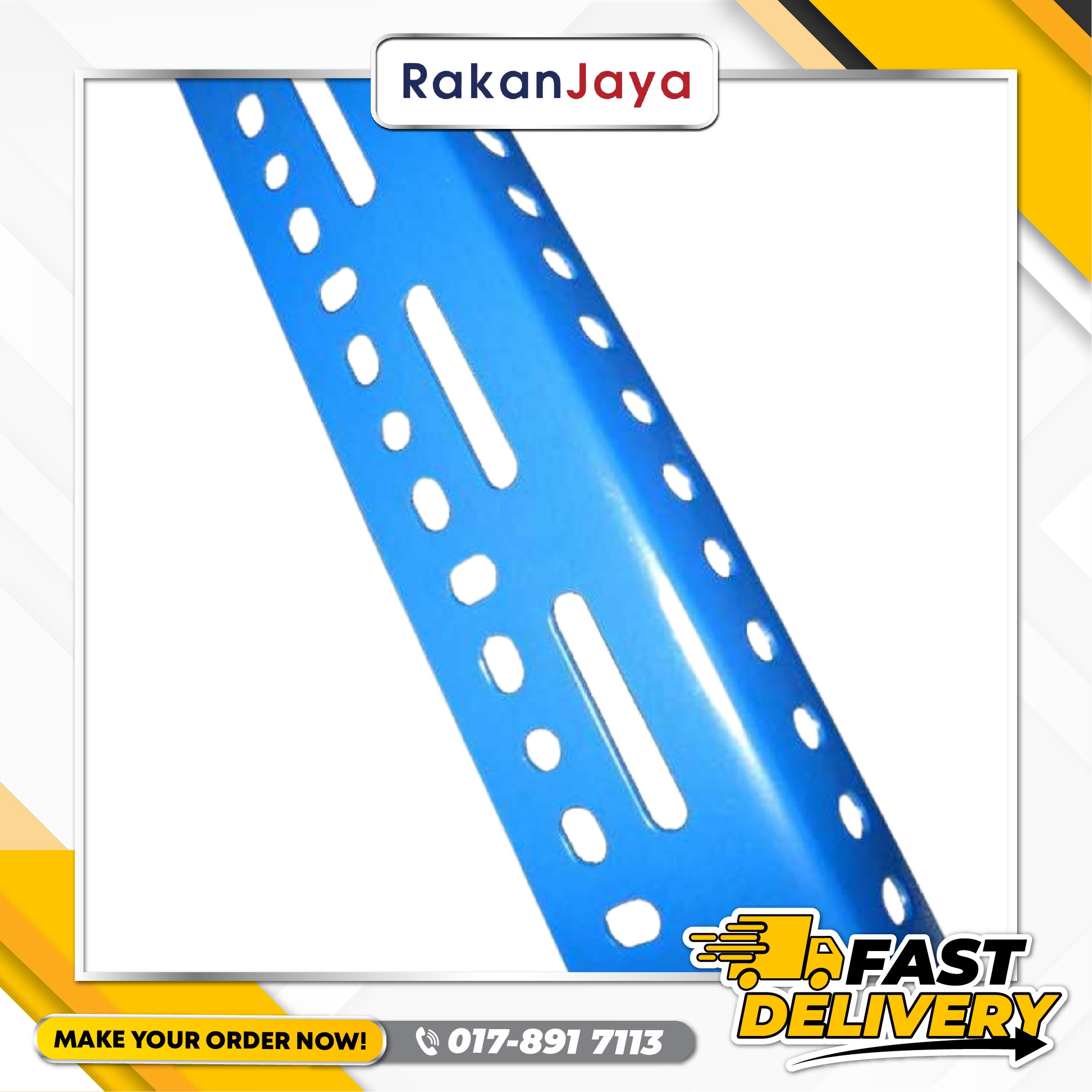 SLOTTED ANGLE BAR BLUE COLOR – Rakan Jaya Hardware