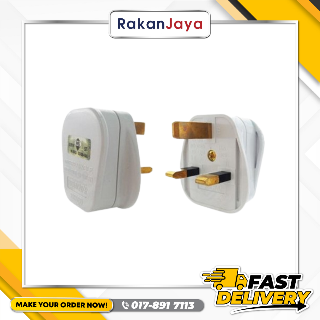 13AMP FUSED PLUGS (SIRIM) – Rakan Jaya Hardware