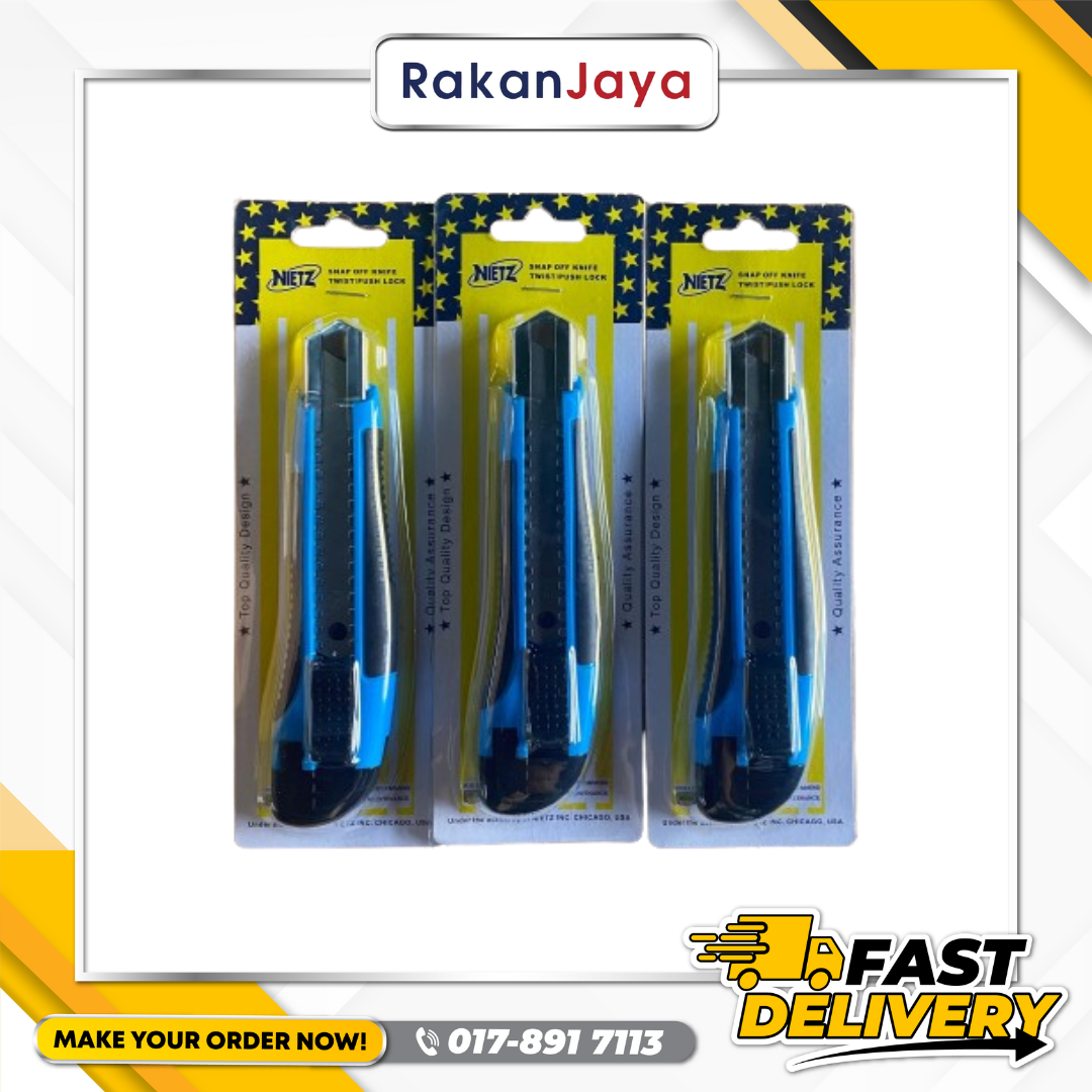 NIETZ 18X100 SOFT GRIP CUTTER (24/144) KNIFE – Rakan Jaya Hardware