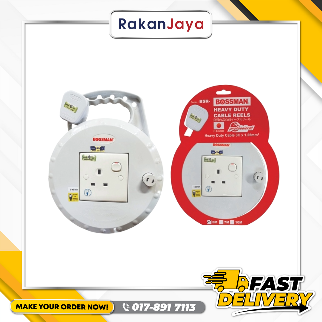 BOOSMAN HEAVY DUTY CABLE REELS – Rakan Jaya Hardware