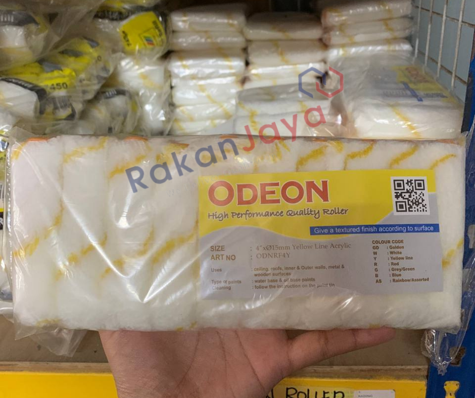 ODEON 4" YELLOW LINE PAINT ROLLER REFILL – Rakan Jaya Hardware